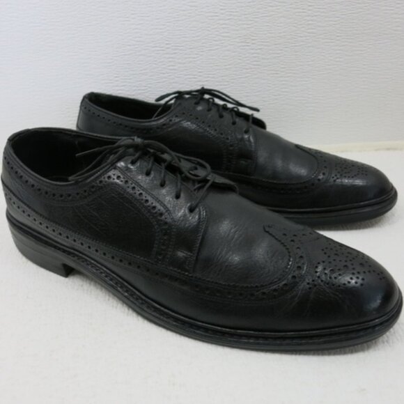 Freeman | Shoes | Freeman Pebbled Grained Brogue Leather Wingtip Mens ...